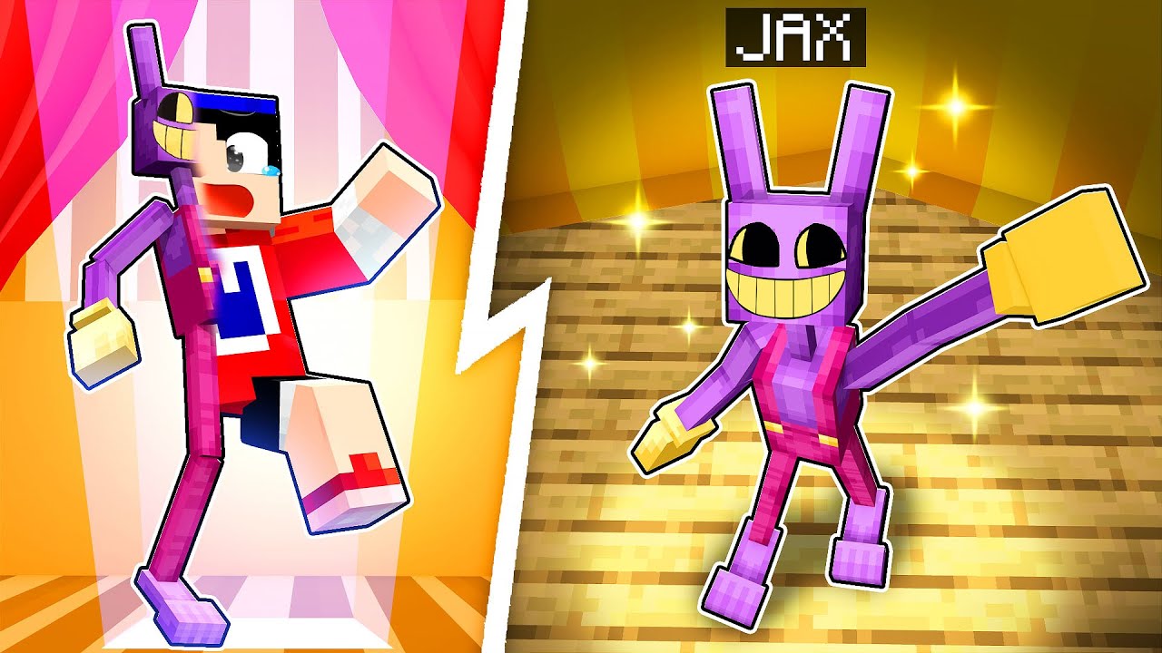 Virei o JAX de THE AMAZING DIGITAL CIRCUS no Minecraft - YouTube