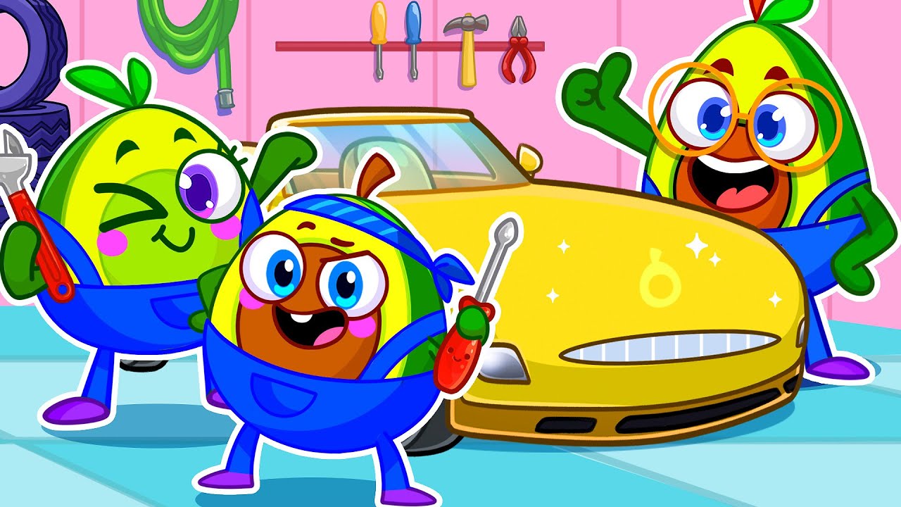 Car Garage Adventures with Pit and Penny 🚗🛠😜 Funny Kids Songs by ...