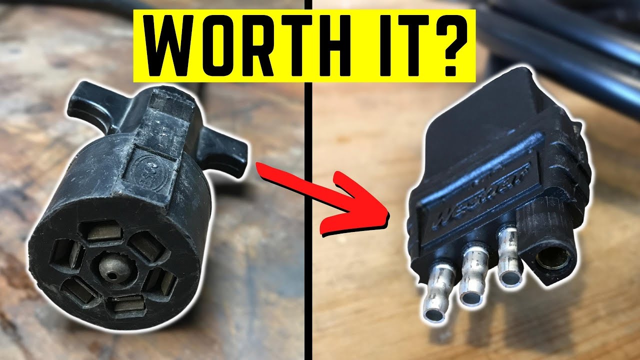 Why I Converted a 7-Way RV Trailer Plug to 4-Way Flat | Pop Up Camper ...