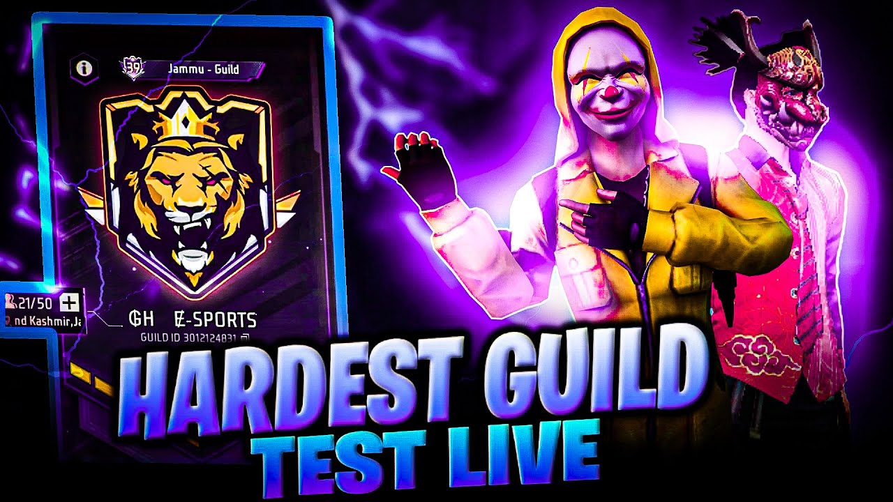 Free Fire Live Hardest Guild Test 100% Fair Testing 🔥 || 1VS1 HARDEST ...