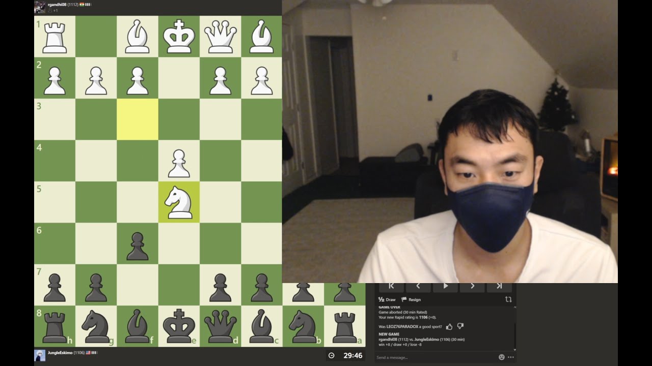 Let's Play Chess: Episode 4 HD - DAMIANO GAMBIT (NO COMMENTARY) (RAW ...