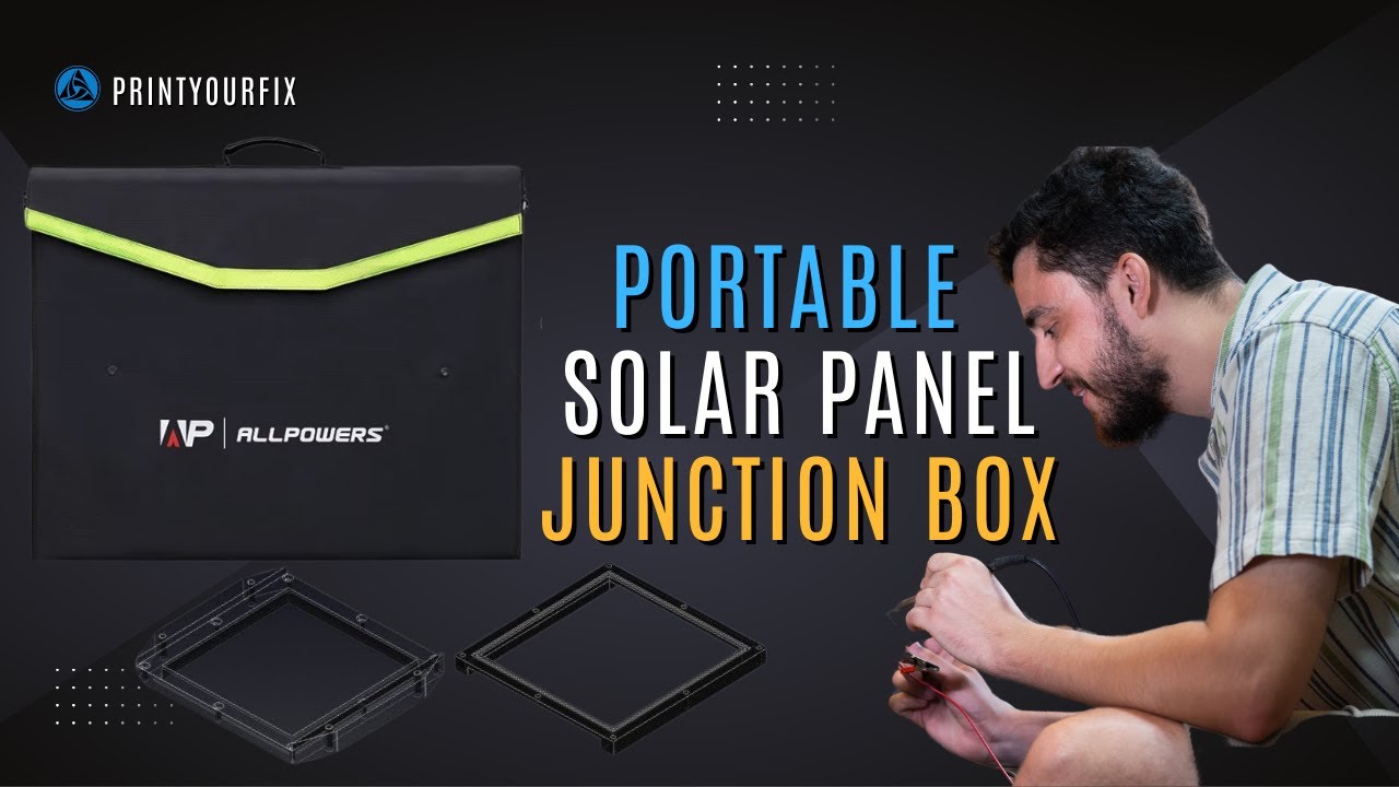 Portable solar panel junction box fix repair upgrade - YouTube