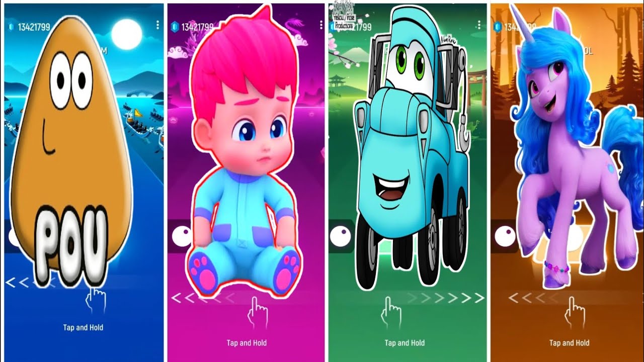 POU🆚Bebefinn🆚Pixars Cars🆚My Little pony💦Who is best player?? - YouTube