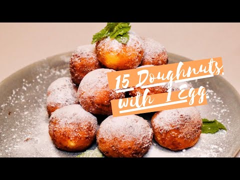 15 DOUGHNUTS WITH ONE EGG/ 15 GOGOSI CU UN OU/ Doughnut/ Donut recipe ...