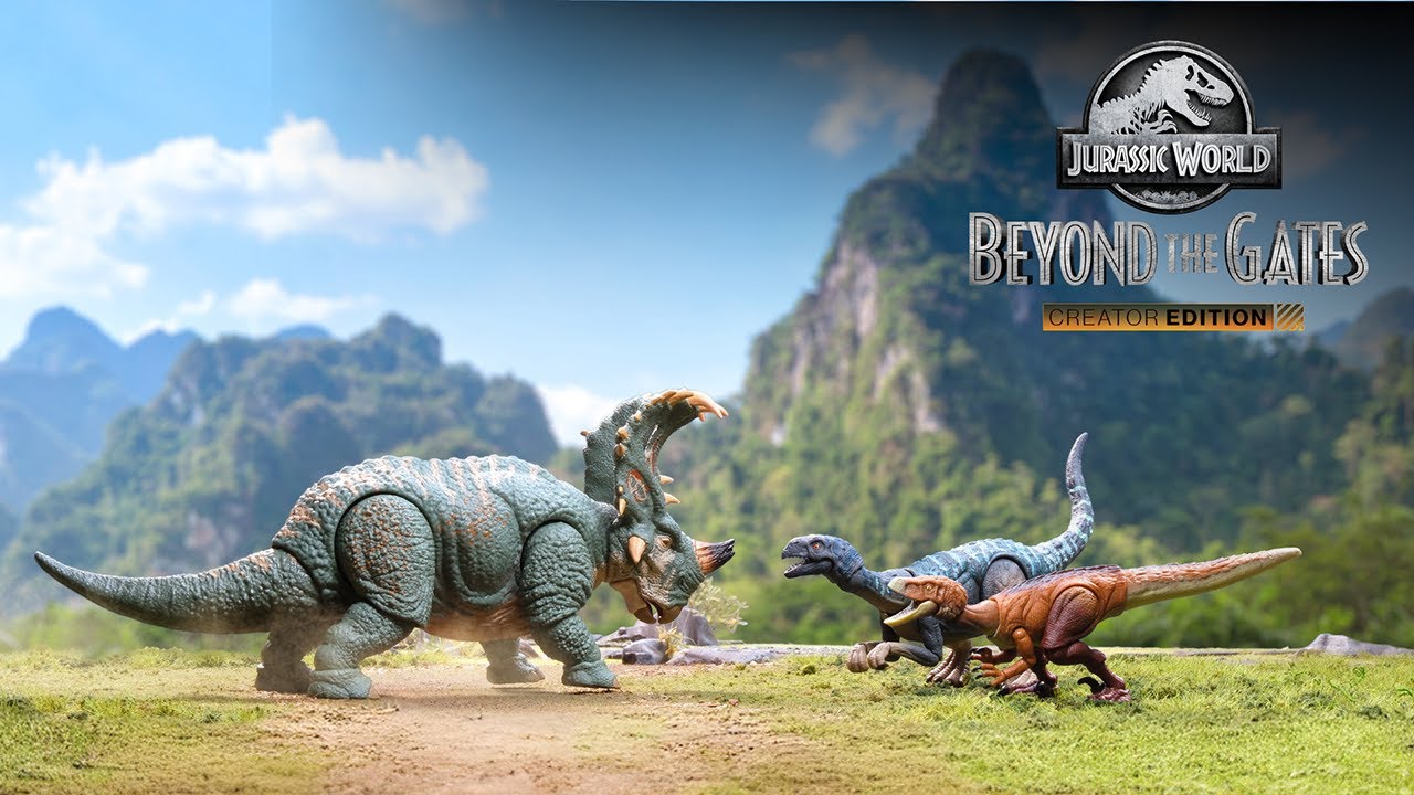 Jurassic World Hammond Ornitholestes, Mussaurus & Sinoceratops | Beyond ...