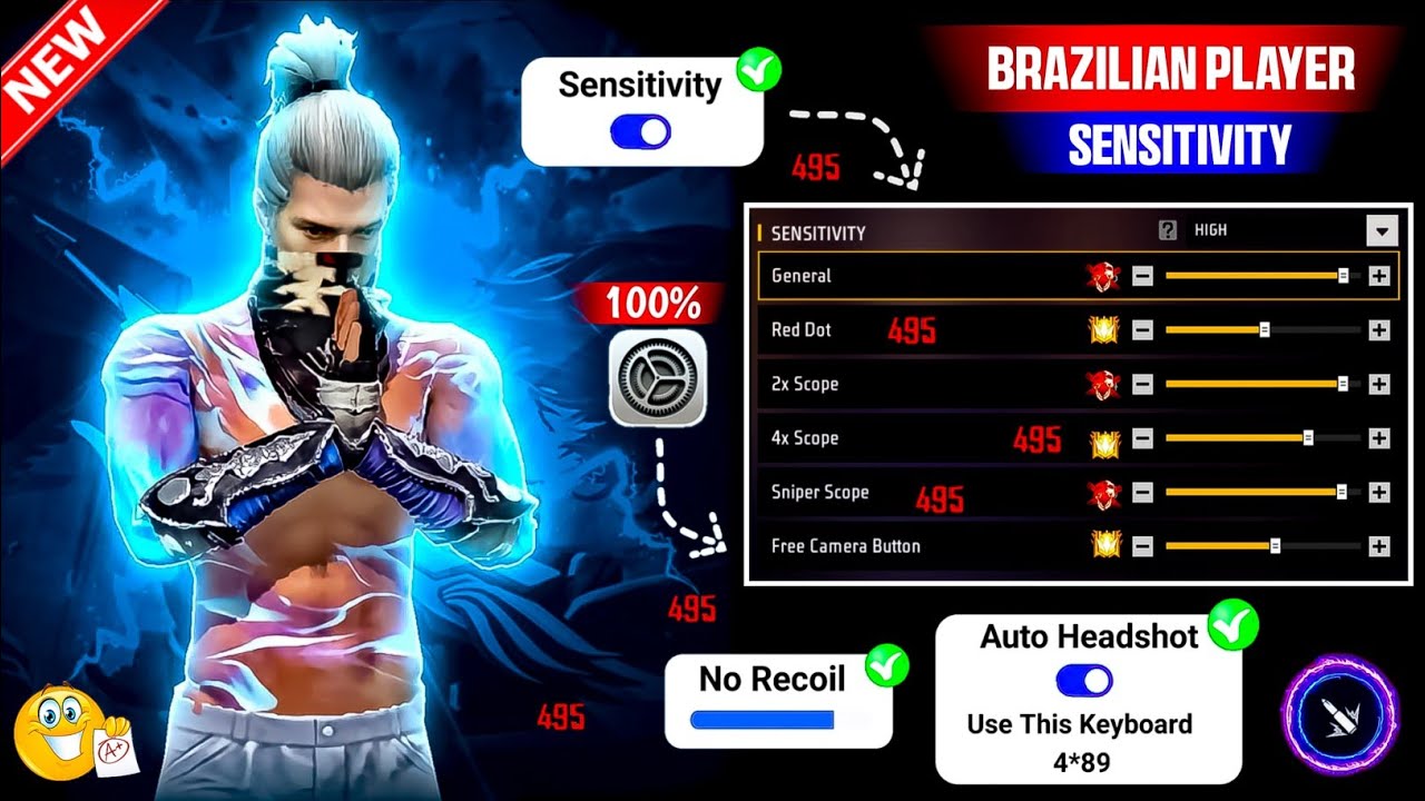 Free Fire Max Headshot Setting After Update 2026⚡Best Sensitivity ...