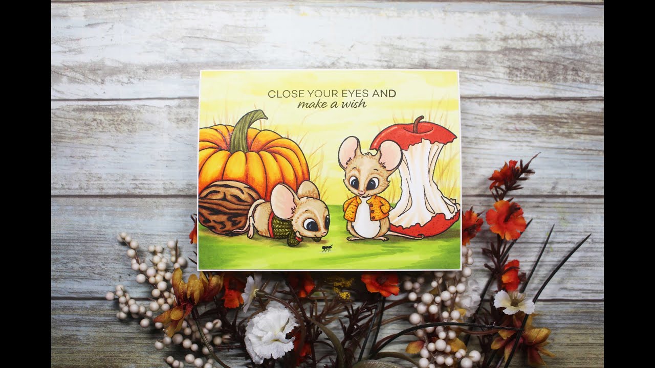 Sweet November Stamps / Autumn Mice Birthday - YouTube