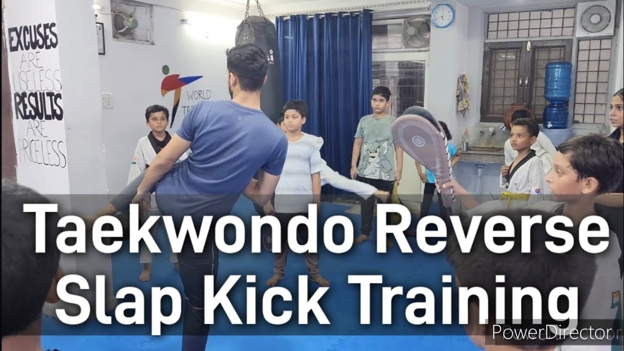 Taekwondo Reverse Slap Kick Training 🥋 | Confuse the Opponent - YouTube