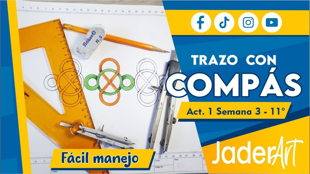 Trazos con compás Manejo del compás, empalmes básicos. - YouTube