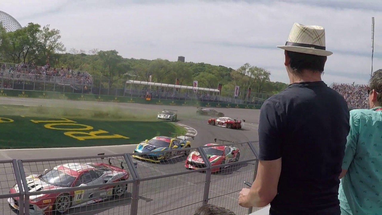 Ferrari Challenge Crash Montreal 2019 (oil spill) - YouTube