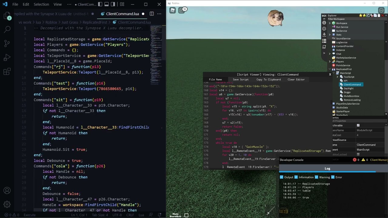 Just Grass Scripts "deobfuscated" - YouTube