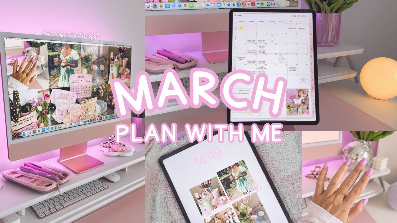 March Plan with Me 🌷☀️💜 | iPad Digital Planner, GoodNotes Planner ...