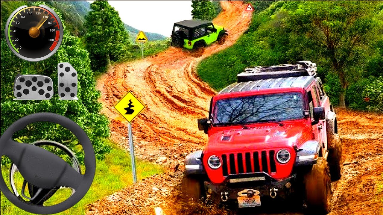 3D 4x4 SUV off-road driving simulator game - android jeep Wrangler ...