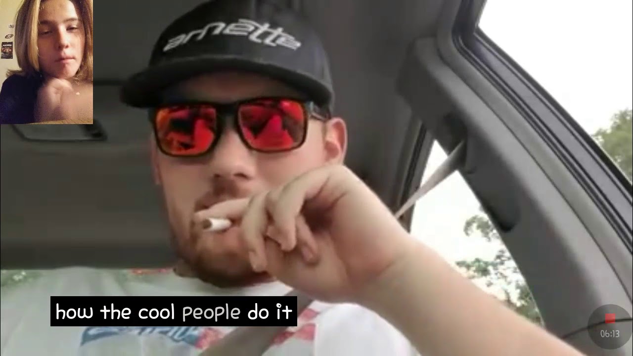 Guy smoking his first cigarette EVER. pt 2 - YouTube