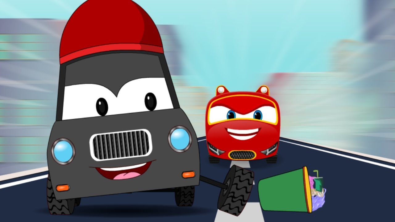 Red SuperCar Baby Rikki vs Thief Car | Kids Cartoon Rhymes - YouTube