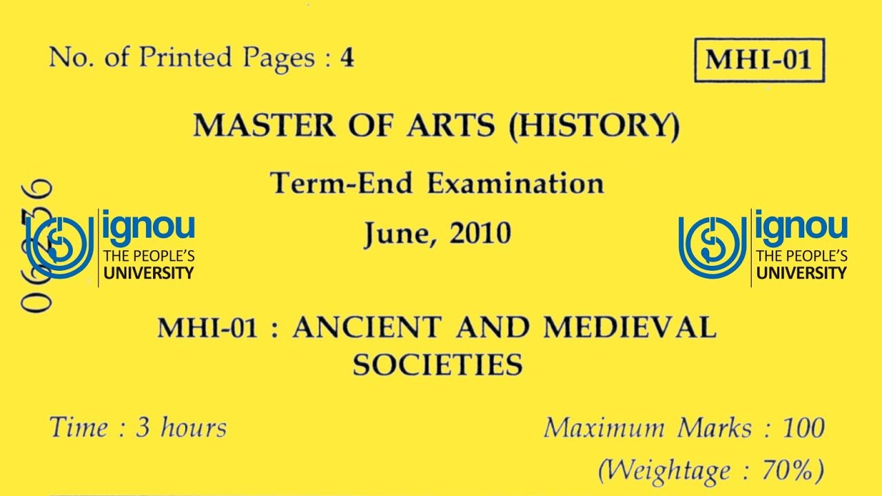 MHI 01 Previous Question Paper | MHI 01 June 2010 Questions - YouTube