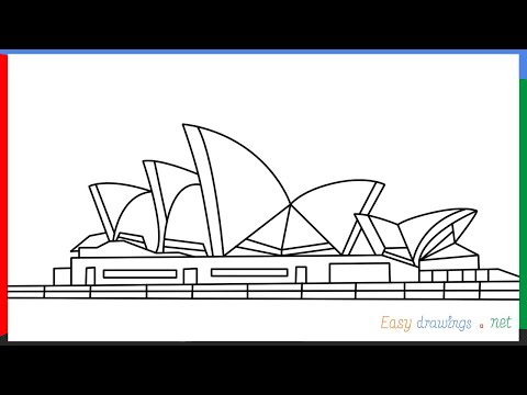 How to Draw the Opera House step by step - [13 Easy Phase]