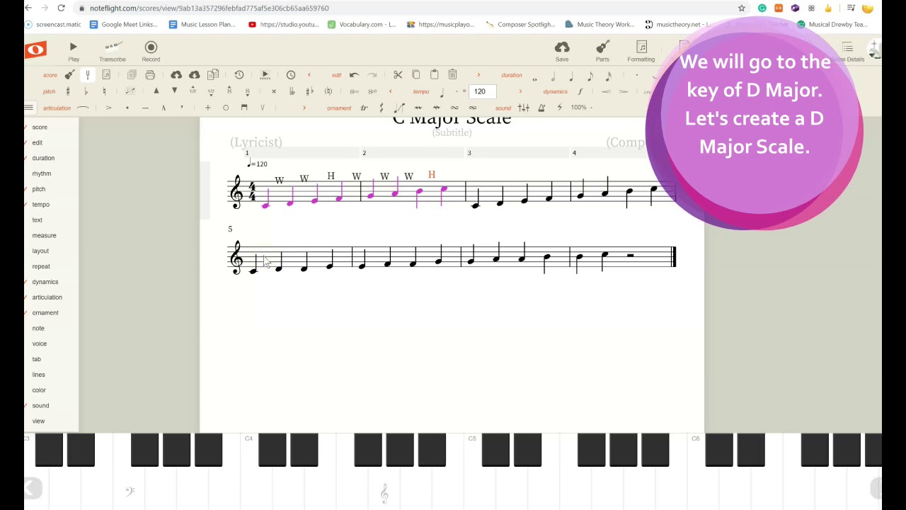 Lesson | Major Scale Formula | Noteflight - YouTube