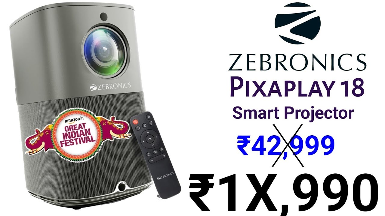 "HUGE Discounts on Zebronics Pixaplay 18 Smart Projector | Amazon ...