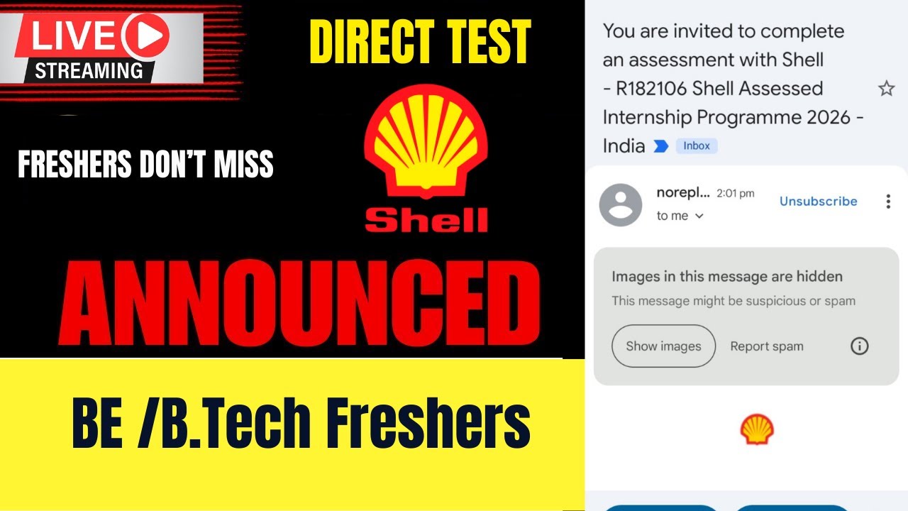 Shell Biggest Direct Test Hiring Announced For Freshers | scopely ...