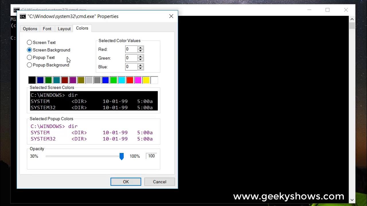 How to change Command Prompt background and font color - YouTube
