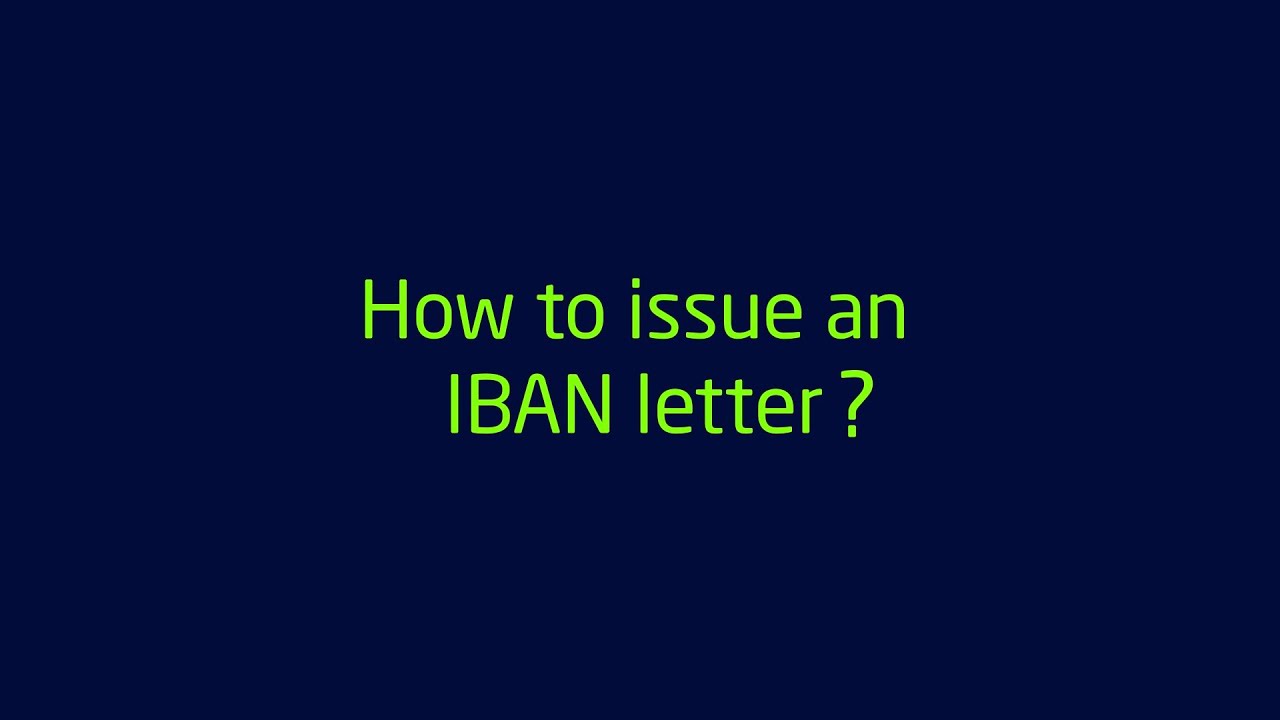 How to issue an IBAN letter on the ila Bank app? - YouTube