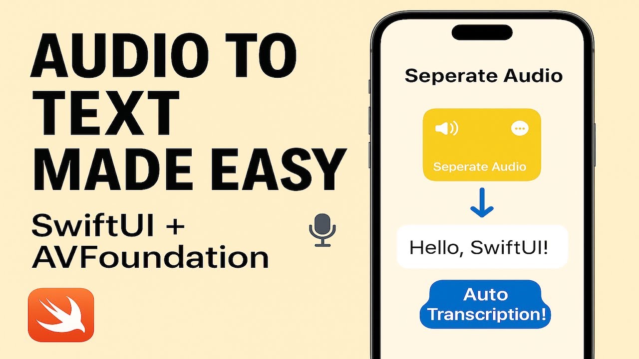 Convert Audio to Text in iOS | Swift & SwiftUI Step by Step Guide - YouTube