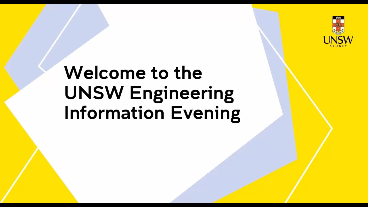 UNSW Engineering Information Evening 2025 - YouTube