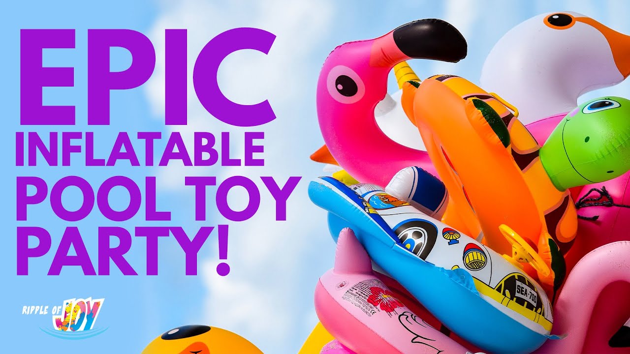 EPIC Inflatable Pool Toy Party - YouTube