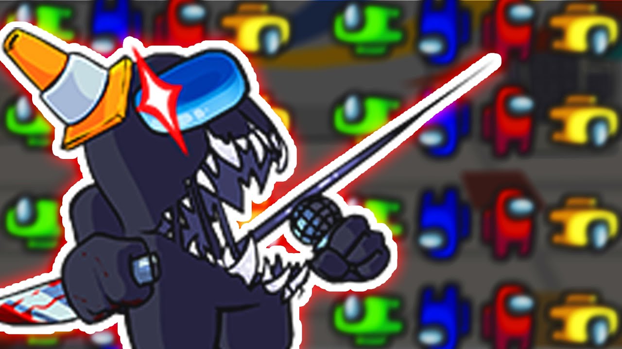 FNF VS Black Impostor V3 but with Among Us arrows - YouTube