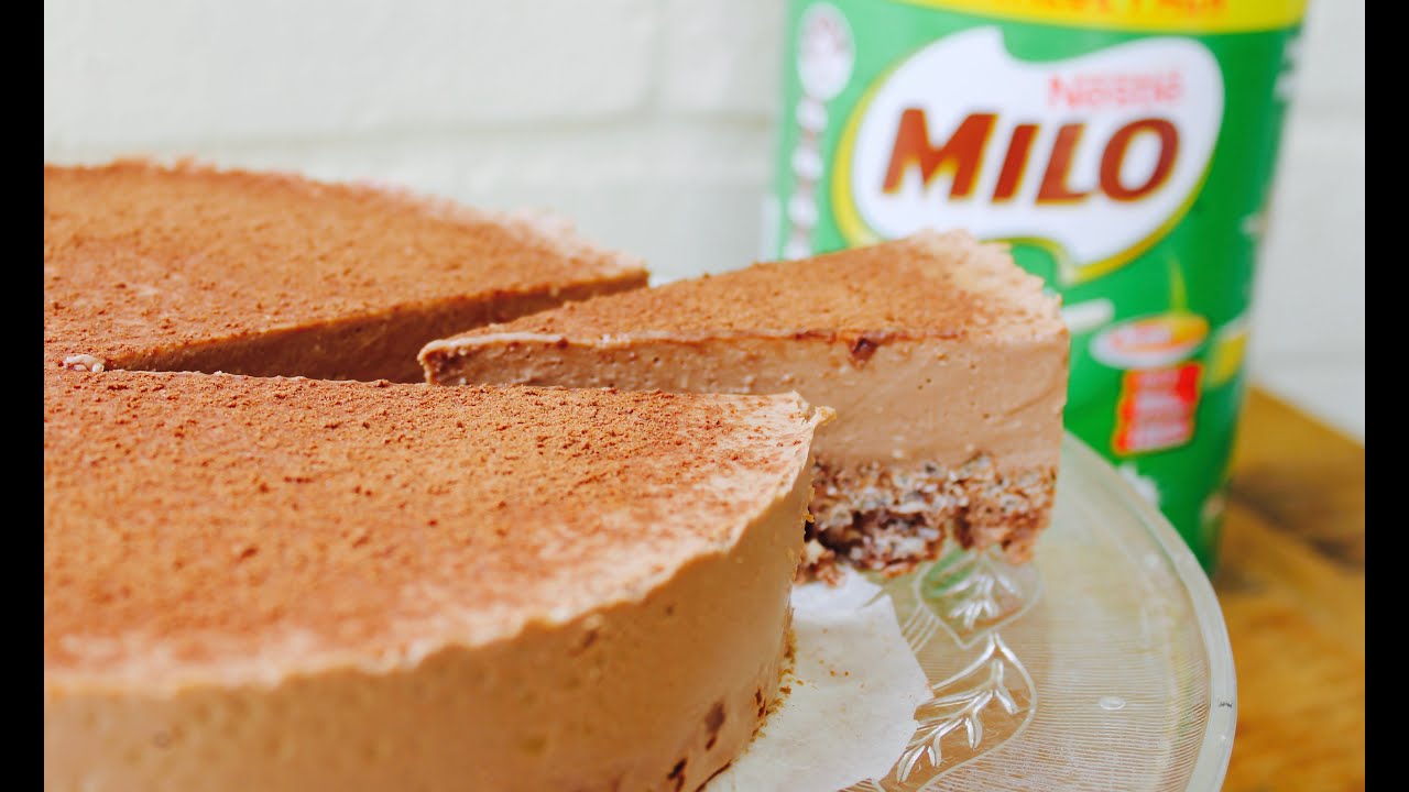 Easy recipe: How to make a Milo cheesecake - YouTube
