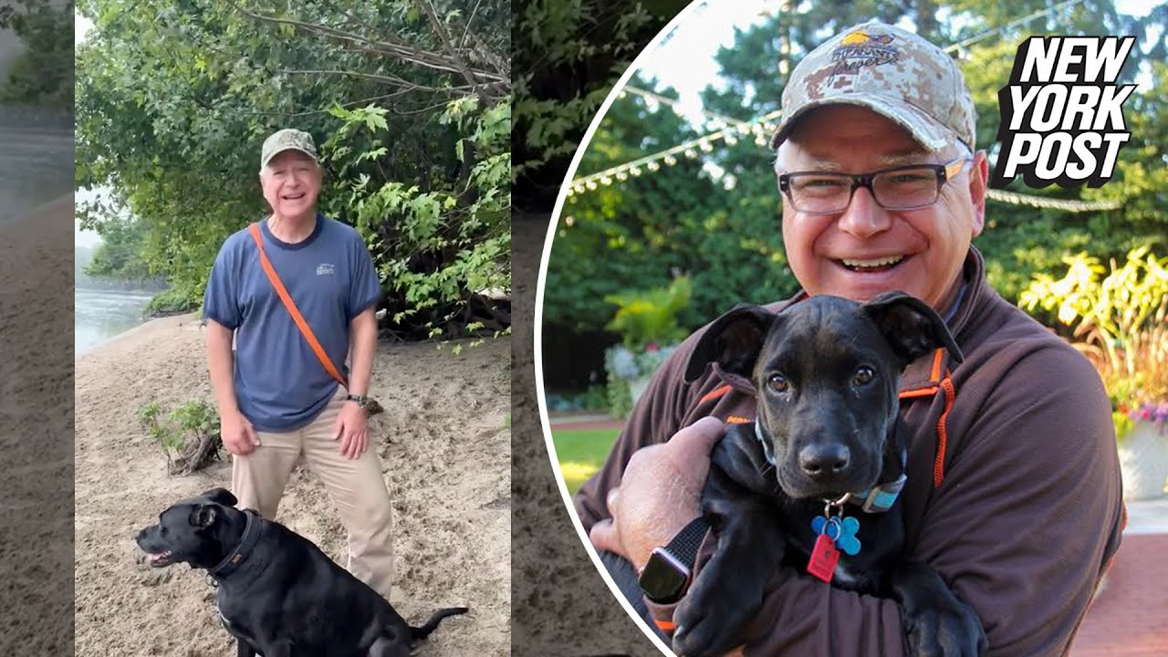 Tim Walz debuts TikTok account with dog Scout - YouTube