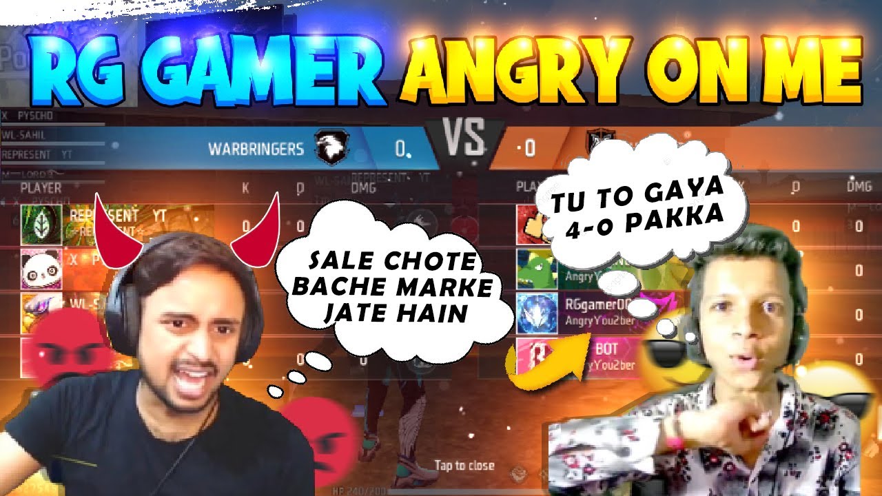 @RGGamerLive IN MY GAME || ANGRY YOUTUBER CALL ME CAMPER SALA 🤬😤 || RG ...