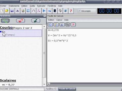 Latis pro TS / 6: application des lois deNewton et Kepler I-1 tracé de ...