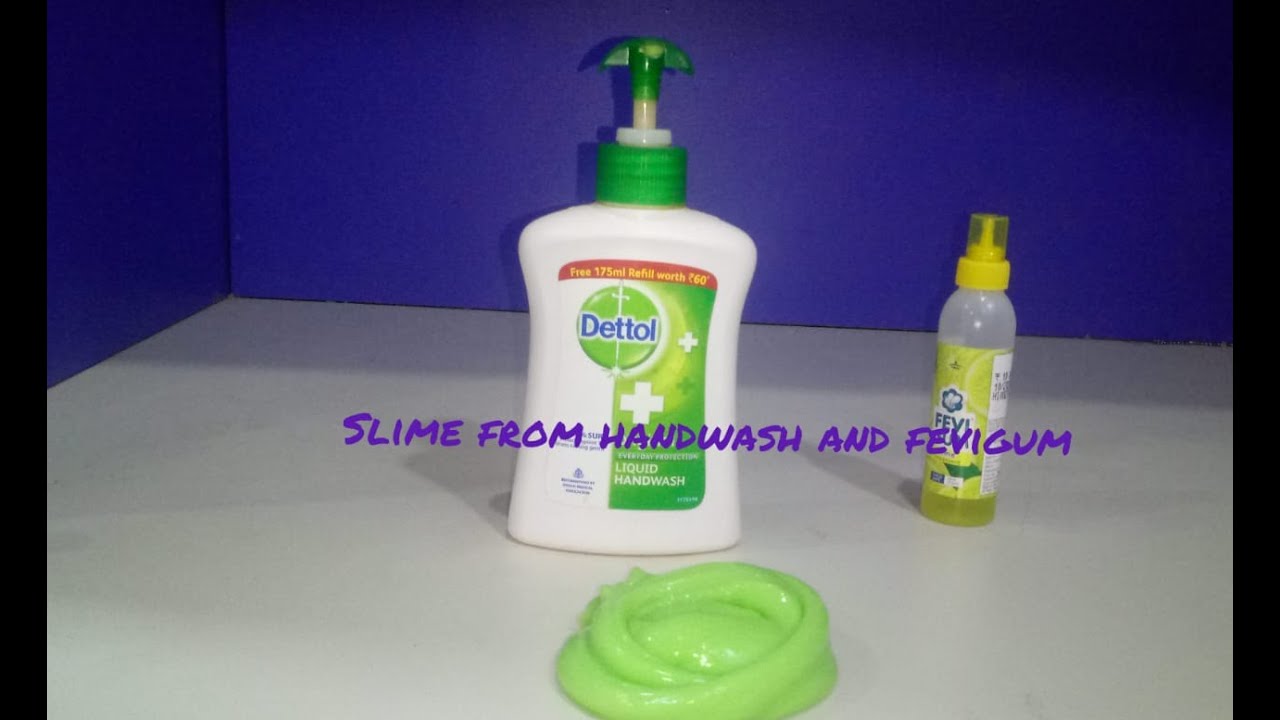 how to make slime with handwash and fevigum? - YouTube