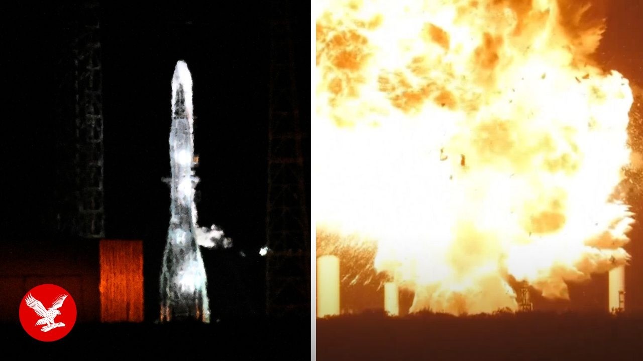 Moment SpaceX rocket explodes into fireball before launch in Texas ...