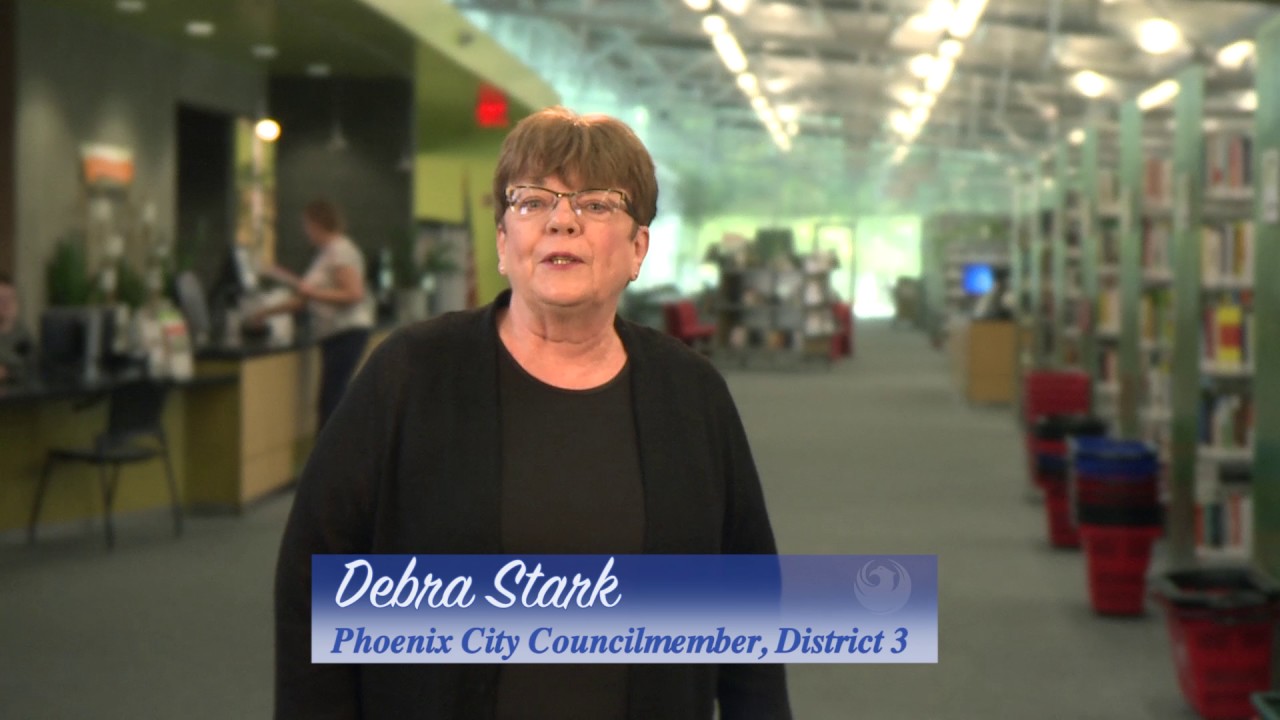 Councilwoman Debra Stark loves Phoenix public libraries and PHXTV - YouTube