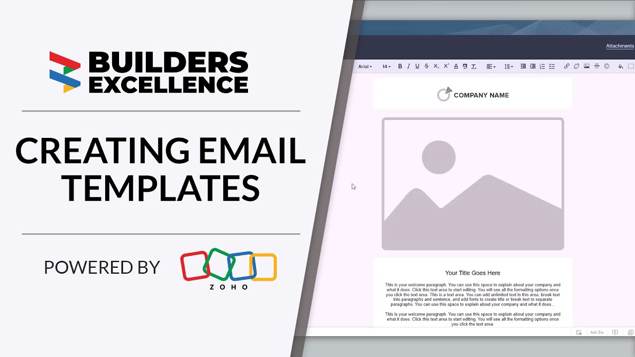 Creating Zoho Email Templates - YouTube