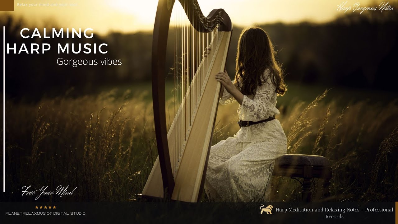 ★︎Relaxing Harp solo Harp Music★︎ Instrumental Background Gorgeous ...