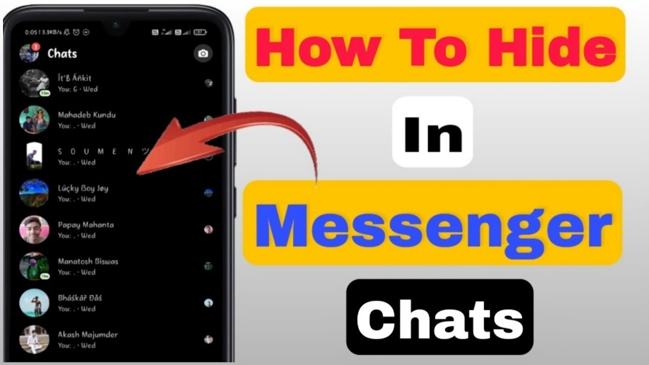 How To Hide Chats In Facebook Messenger । massenger chat hide without ...