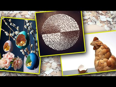 Beautiful craft idea with egg shells. Egg shell craft ideas. Reuse idea ...