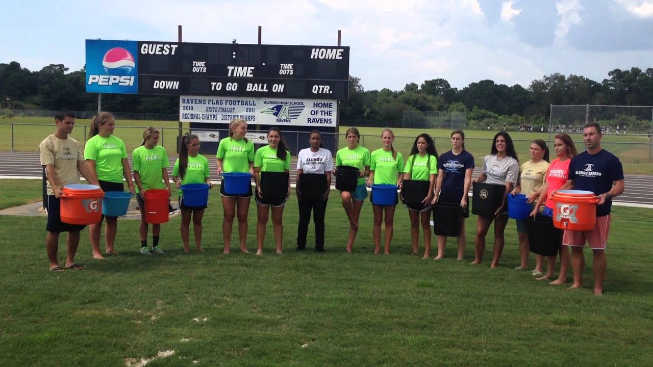 Alonso Ravens Flag Football ALS Ice Bucket Challenge - YouTube