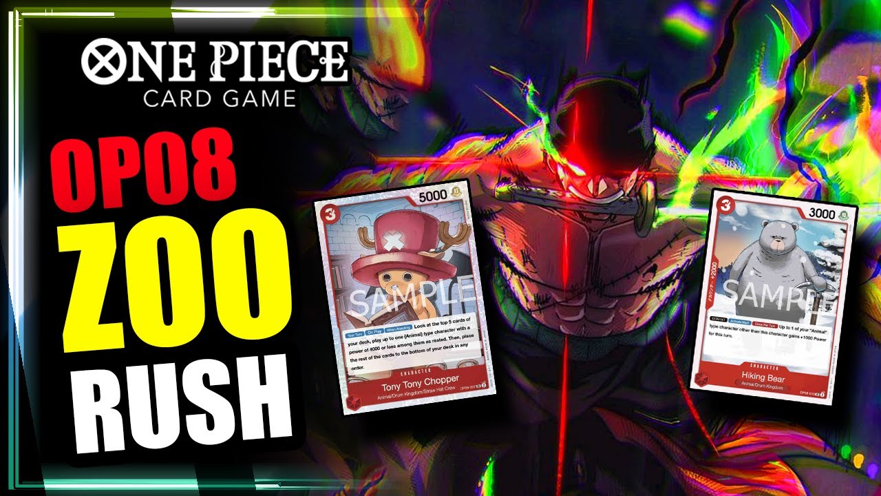 OP08 Zoro RUSH Deck | Dangerous Animals | One Piece TCG - YouTube