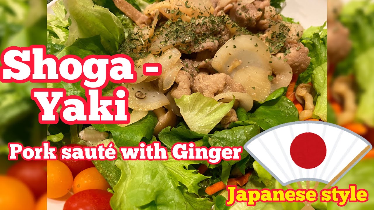 (40) ONE-PAN KITCHEN. Shoga-Yaki, Pork sauté with Ginger sauce ...
