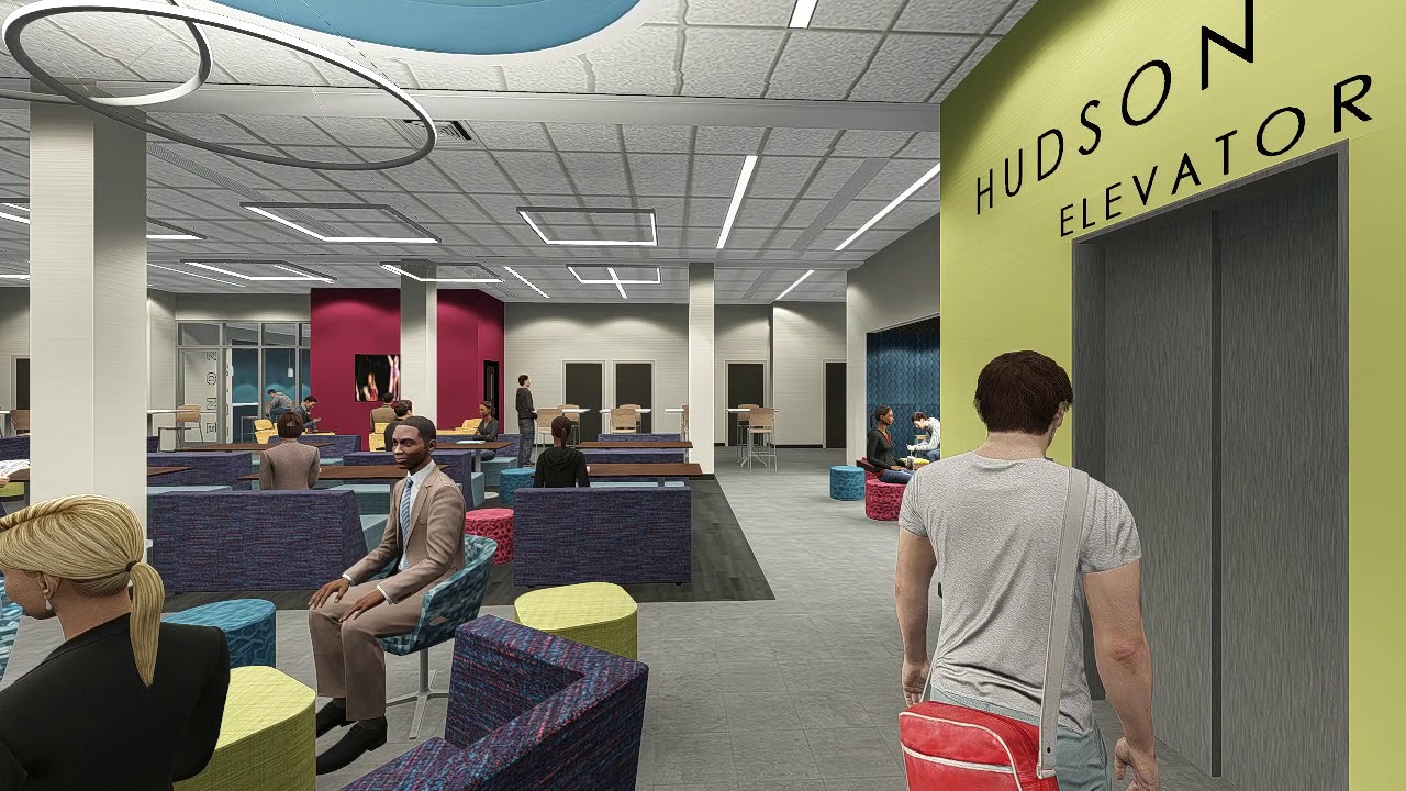 Hudson County Community College Student Union Fly Thru - YouTube