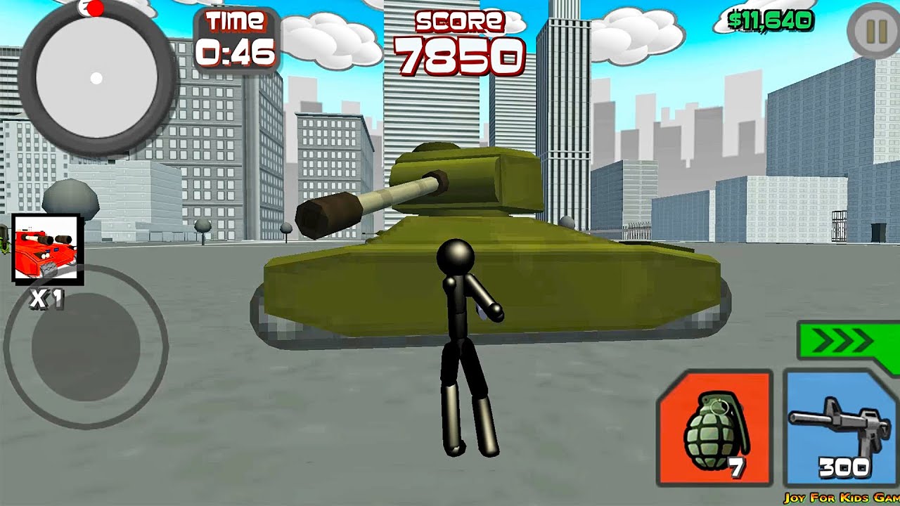 Stickman City Shooting 3D - Stickman vs Angry Stickman vs Tanks ...