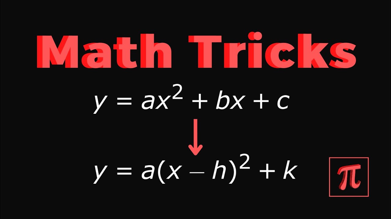 Standard to Vertex Form (No Completing the Square) - Easy Math Trick! - YouTube