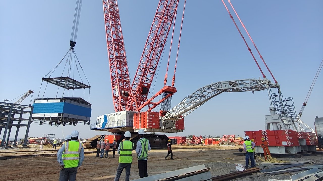 Mechanical work. @@@New plant preparation. @@Large crane 22000@@ XCMG ...