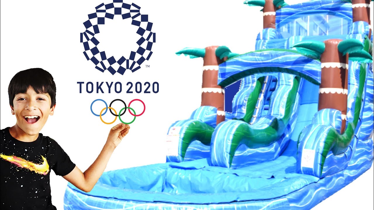 OLYMPICS 2021 WaTeR sLiDe Challenge | Family youtube channel - YouTube