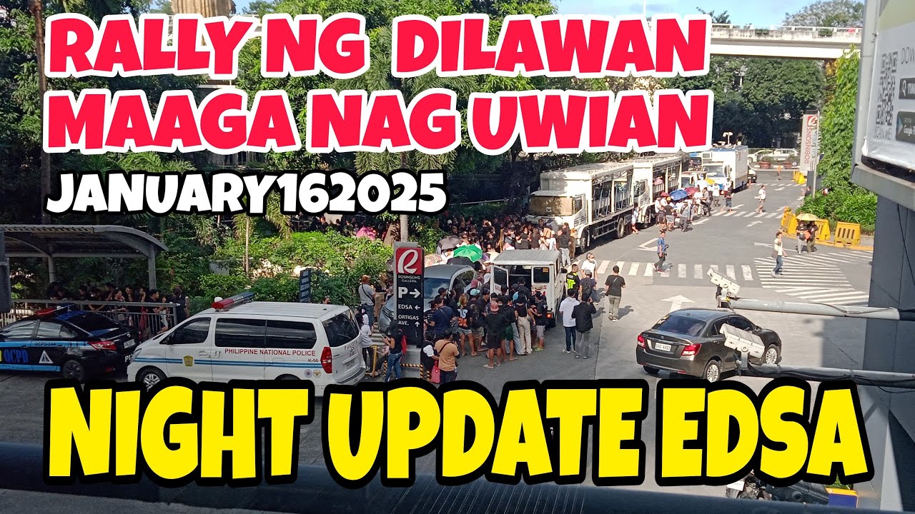 NIGHT UPDATE EDSA / RALLY NG DILAWAN MAAGA NAG UWIAN - YouTube